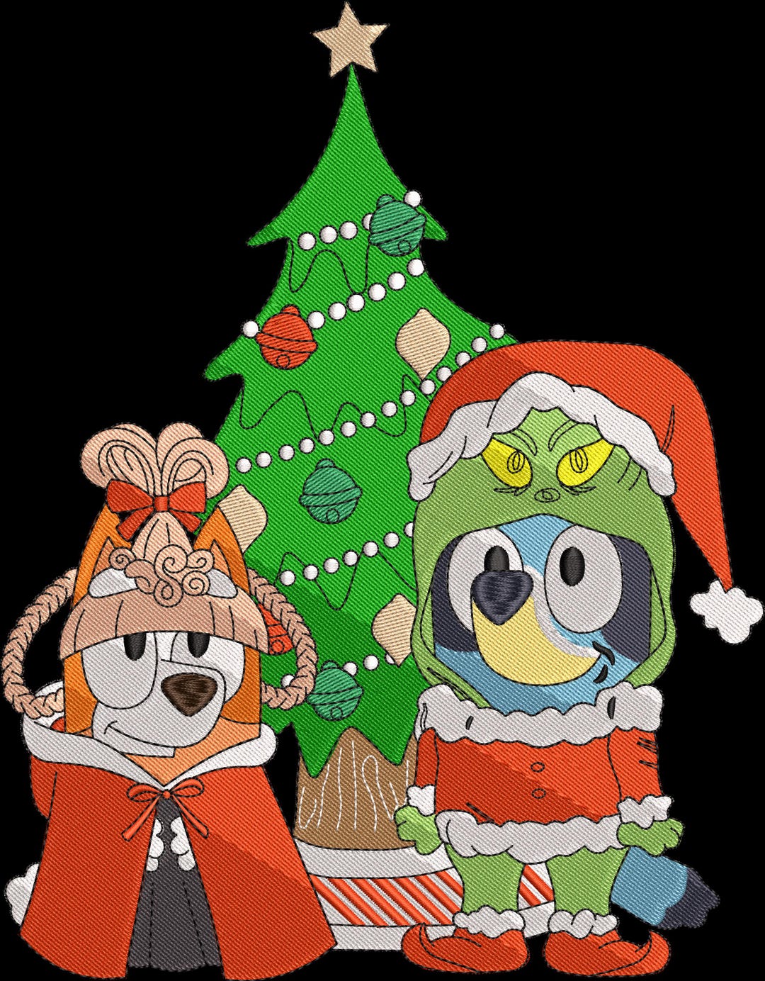 Combo Red-pink Christmas Cute Dog Embroidery Design, Merry Dogmas ...