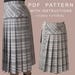 Pleated Skirt Pattern PDF, Skirt With Buttons, Pockets Skirt Pdf, Long ...
