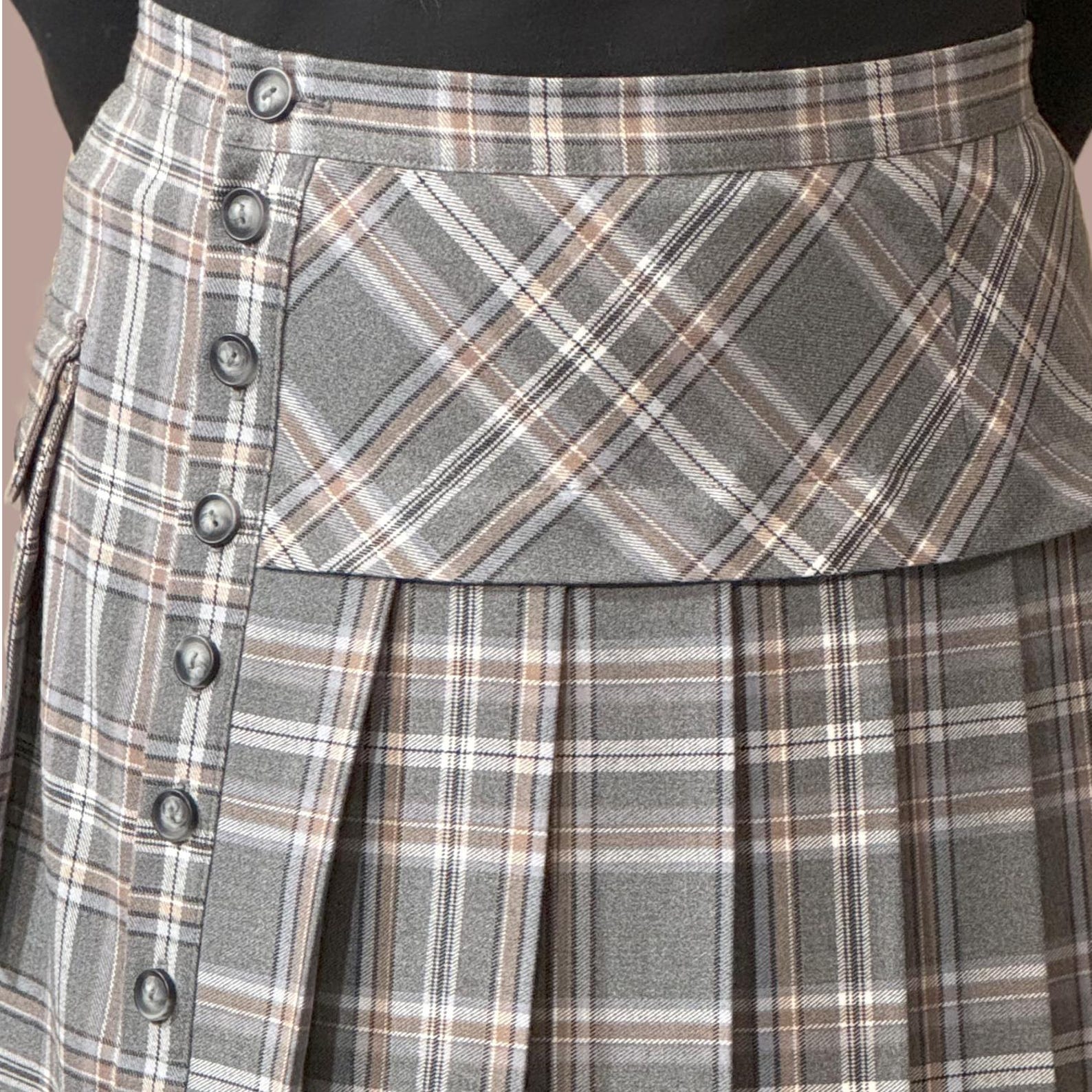 Pleated Skirt Pattern PDF, Skirt With Buttons, Pockets Skirt Pdf, Long ...