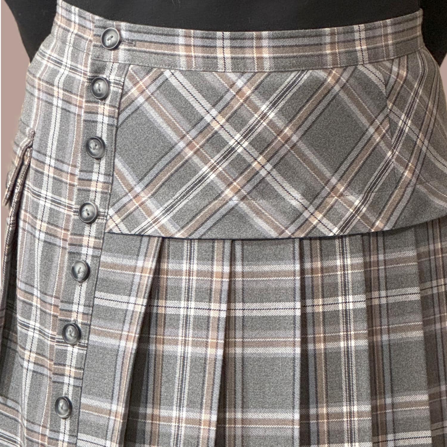 Pleated Skirt Pattern PDF, Skirt With Buttons, Pockets Skirt Pdf, Long ...