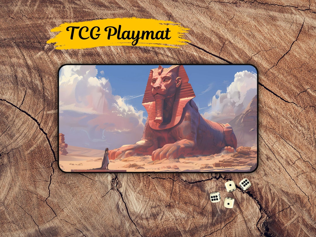 Sphinx TCG Playmat for Yugioh MTG Cards, Ancient Egypt Desk Mat Gift ...