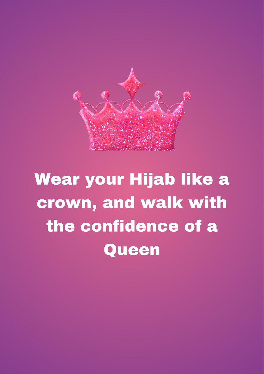Islamic Wall Art Muslim Girl Poster Hijab Quote Print Wear Your Hijab ...