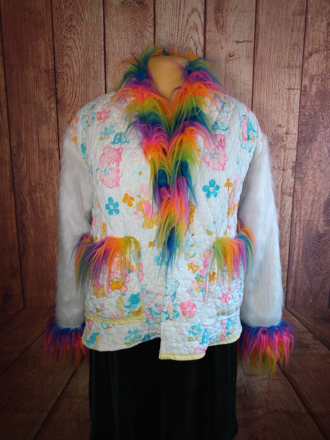 QUILT Coat BAYBEE Playa Coat BURNINGMAN Style Festival Hip Jacket Faux ...
