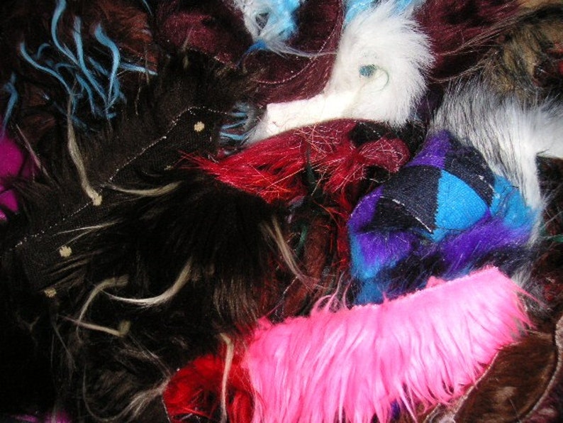 Fauxfur Scrap Bag - Only SMALL Pieces - Scraps Art Craft Costume DIY ...