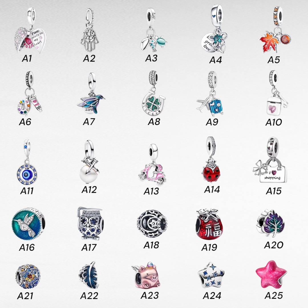 Silver Bracelet Charm, Star Charm, Evil Eye Charm, Hamsa Hand Charm ...