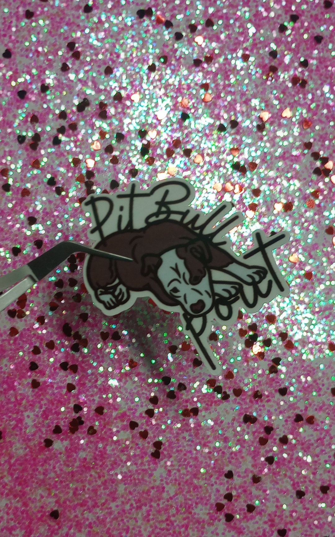 2 by 2 Inch Pit Bull Pout Vinyl Sticker, Sealed Pitbull Vinyl Sticker ...