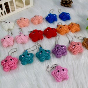 Handmade Amigurumi Star Crochet Keychain Handmade Star Crochet Keychain ...