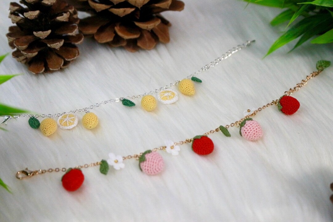 Micro Crochet Bracelet Crochet Mini Crochet Bracelet Mini Straberry ...