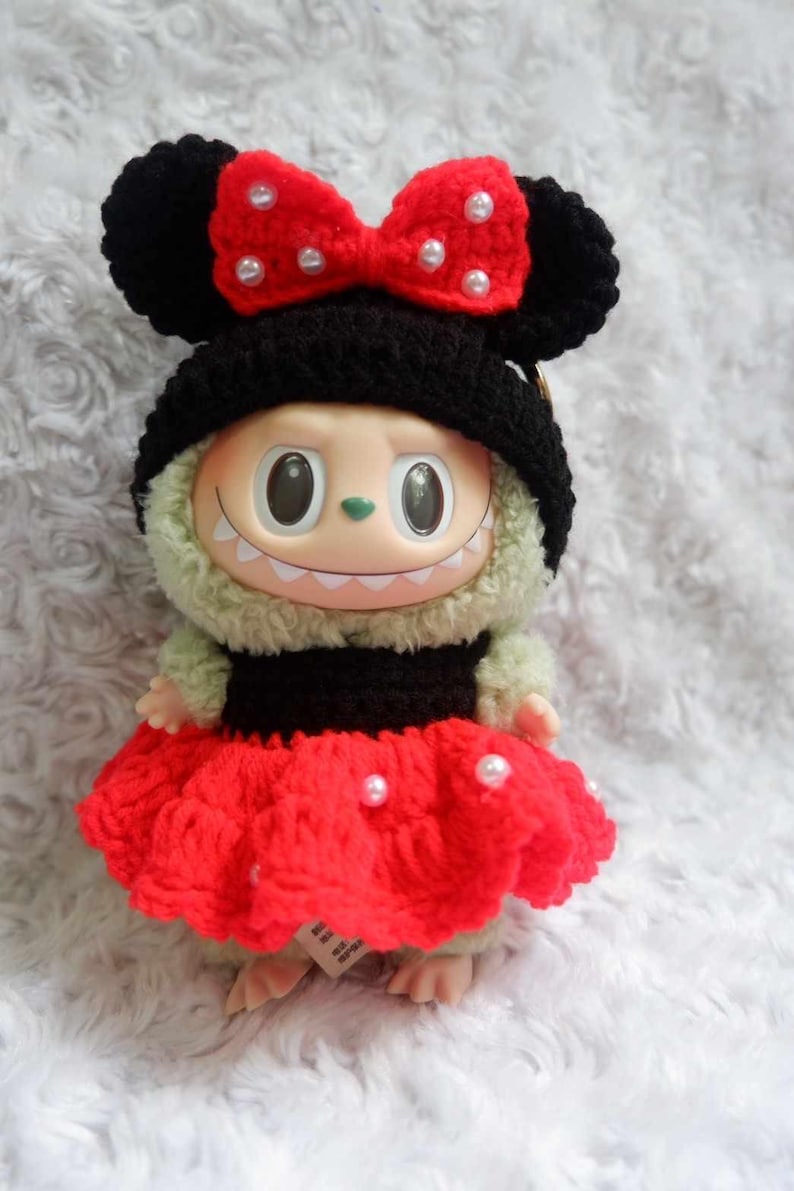 Labubu Dress Amigurumi Stuffed Animal Labubu Clothes Labubu Macaron ...