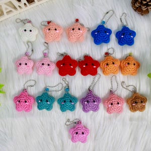 Handmade Amigurumi Star Crochet Keychain Handmade Star Crochet Keychain ...