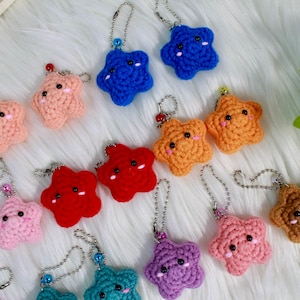 Handmade Amigurumi Star Crochet Keychain Handmade Star Crochet Keychain ...