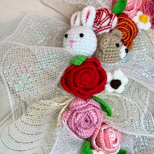 Handmade Rose Flower Pattern Wreath Decor Rose Pattern Wreath Home ...