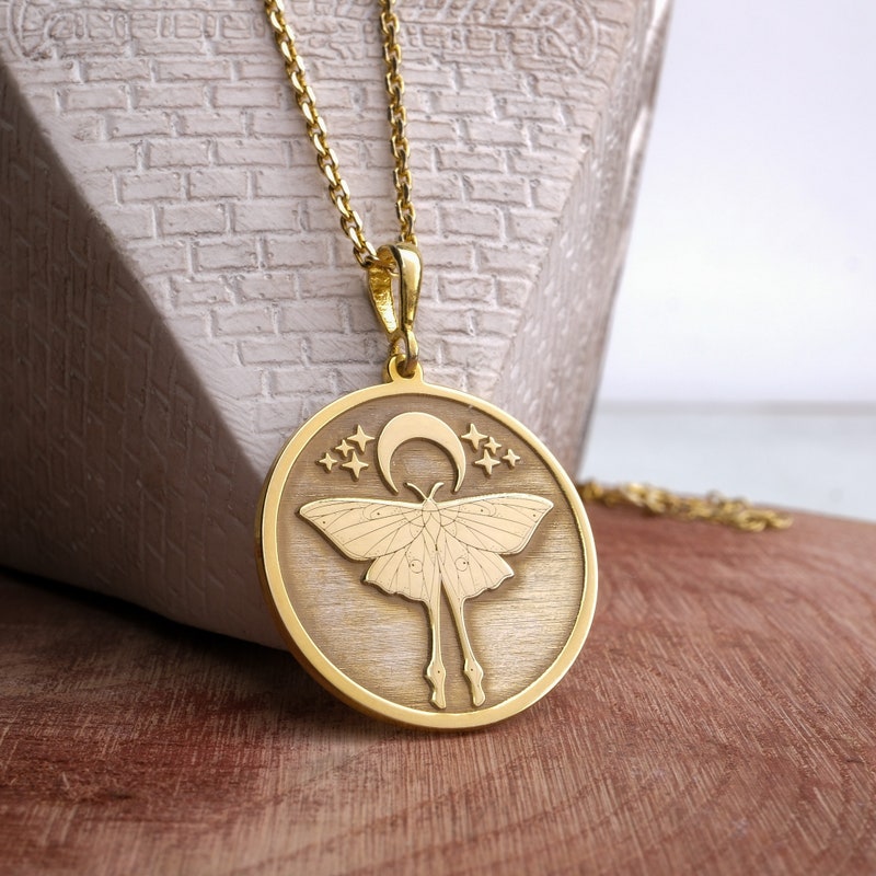 Moth Necklace - Etsy