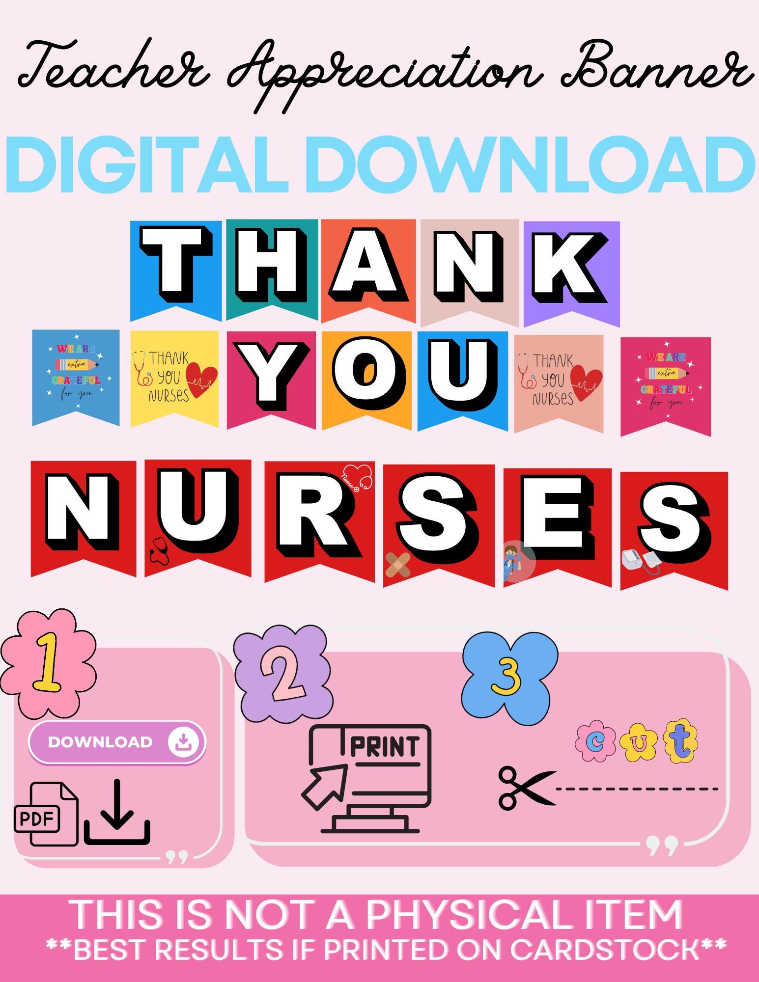 Nurse Appreciation Week Banner Printable, Nurse Week Sign, Nursing Week ...