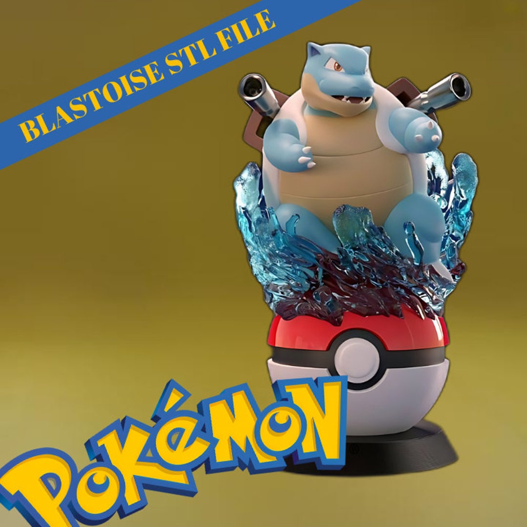 Blastoise STL File Pokemon STL Files Pokeball 3D Print STL Stl File for ...