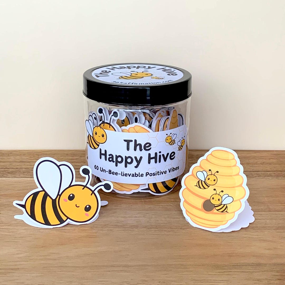 Bumble Bee Theme Gifts, Honey Bee Affirmation Jar for Tiered Tray Decor ...