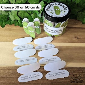 Positive Pickle Emotional Support Affirmation Cards Mental Health Desk ...