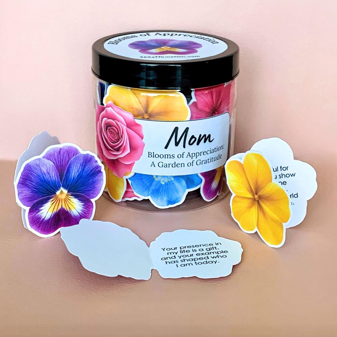 Personalized Mom’s Garden Flower Affirmation Cards Mother’s Day Gift ...