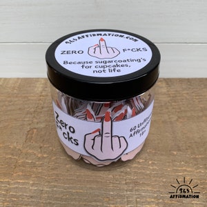 Middle Finger Swear Affirmation Cards Badass Gift for Best Friend ...