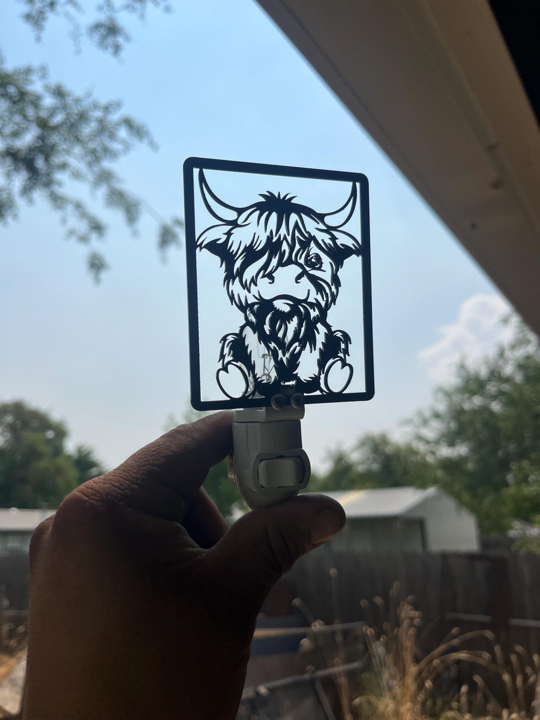 Baby Highland Cow Sitting Night Light - Etsy