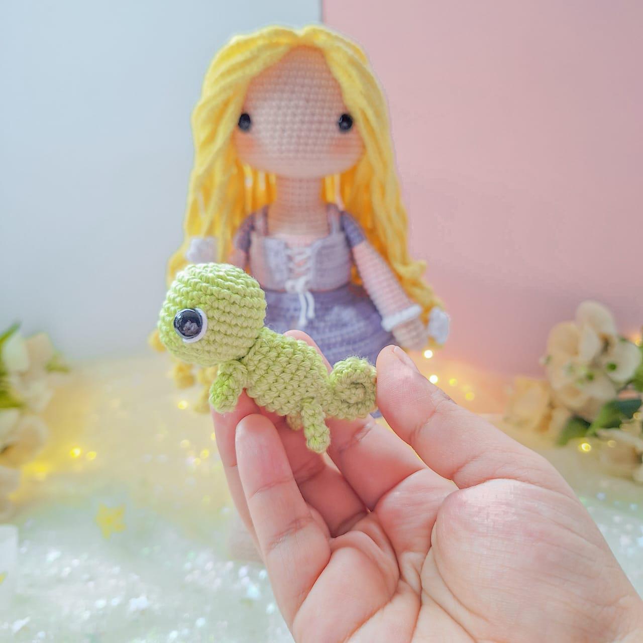 Princess Rapunzel Y Pascal Crochet Doll Amigurumi Pattern PDF Español E ...
