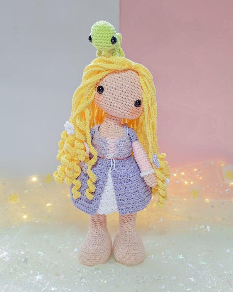 Princess Rapunzel Y Pascal Crochet Doll Amigurumi Pattern PDF | Español ...