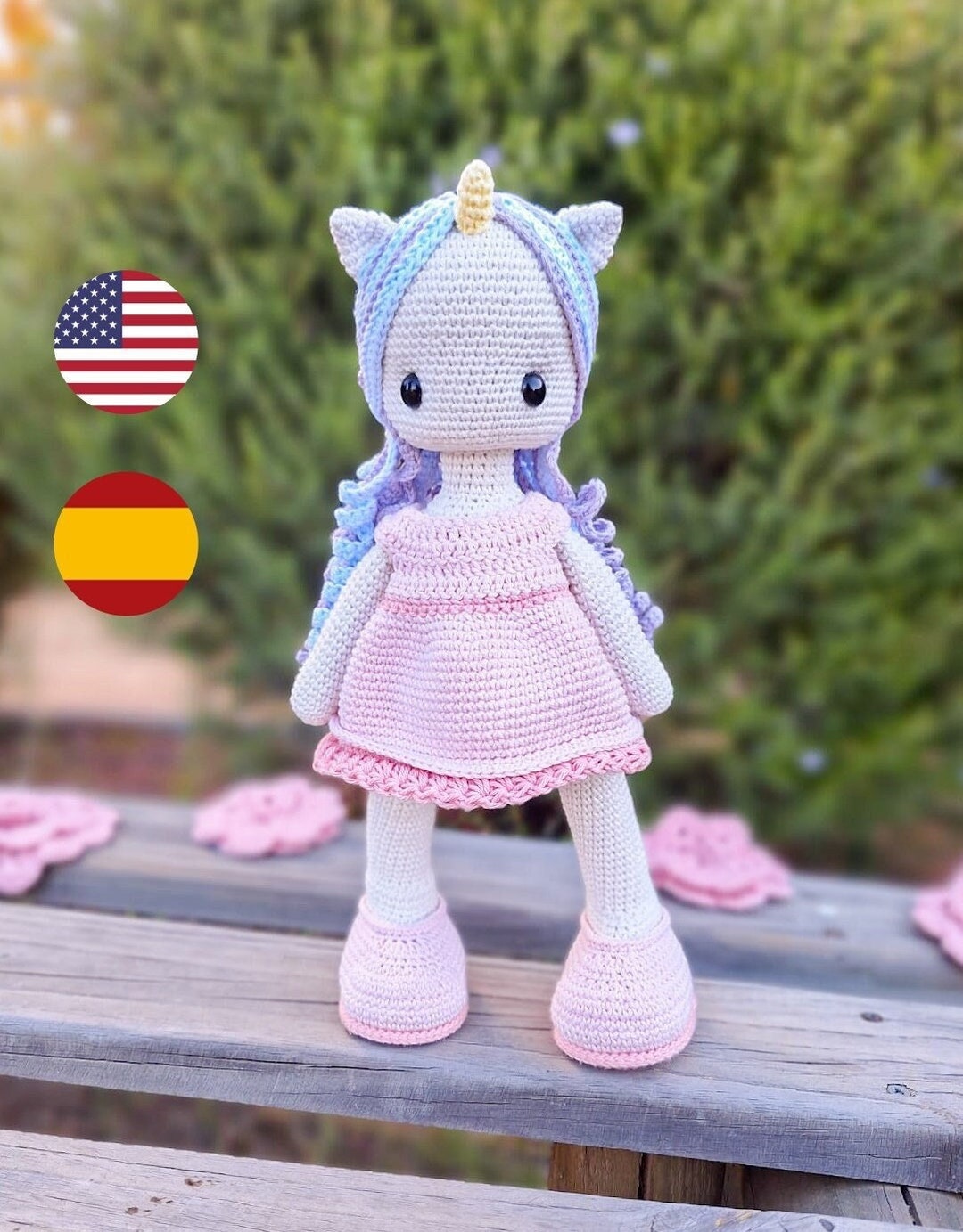 Crochet Doll Pattern for Amigurumi Unicorn by Pasteldecolor Tutorial ...