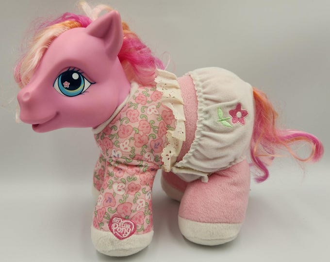 My Little Pony G3 so Soft Pony PINK Rose Blossom 2003 Hasbro PLUSH ...