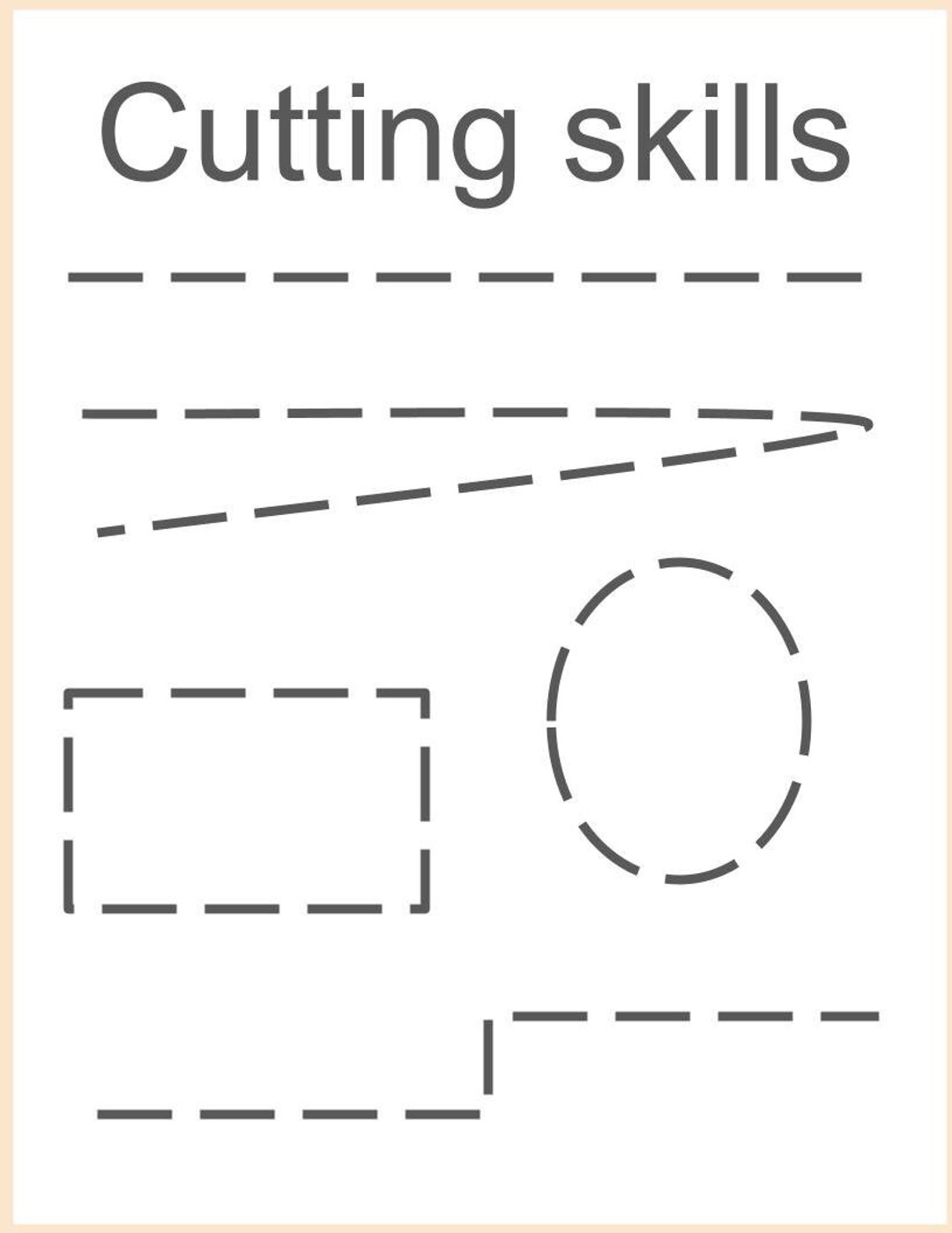 Early Years Cutting Skills - Etsy