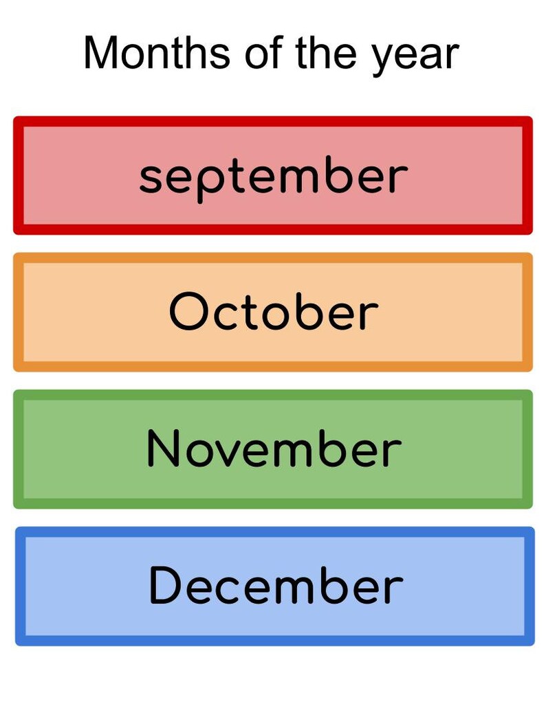 Months of the Year Printable | Kids Learning Activity, Classroom Decor ...