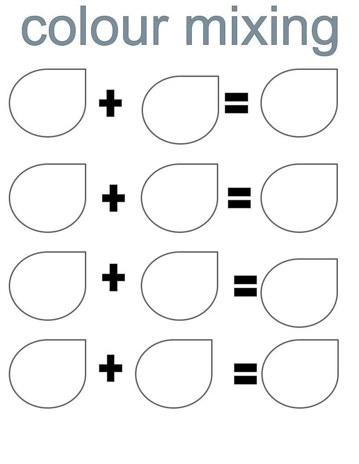 Crayon Colors and Color Mixing Activity Worksheet - Etsy