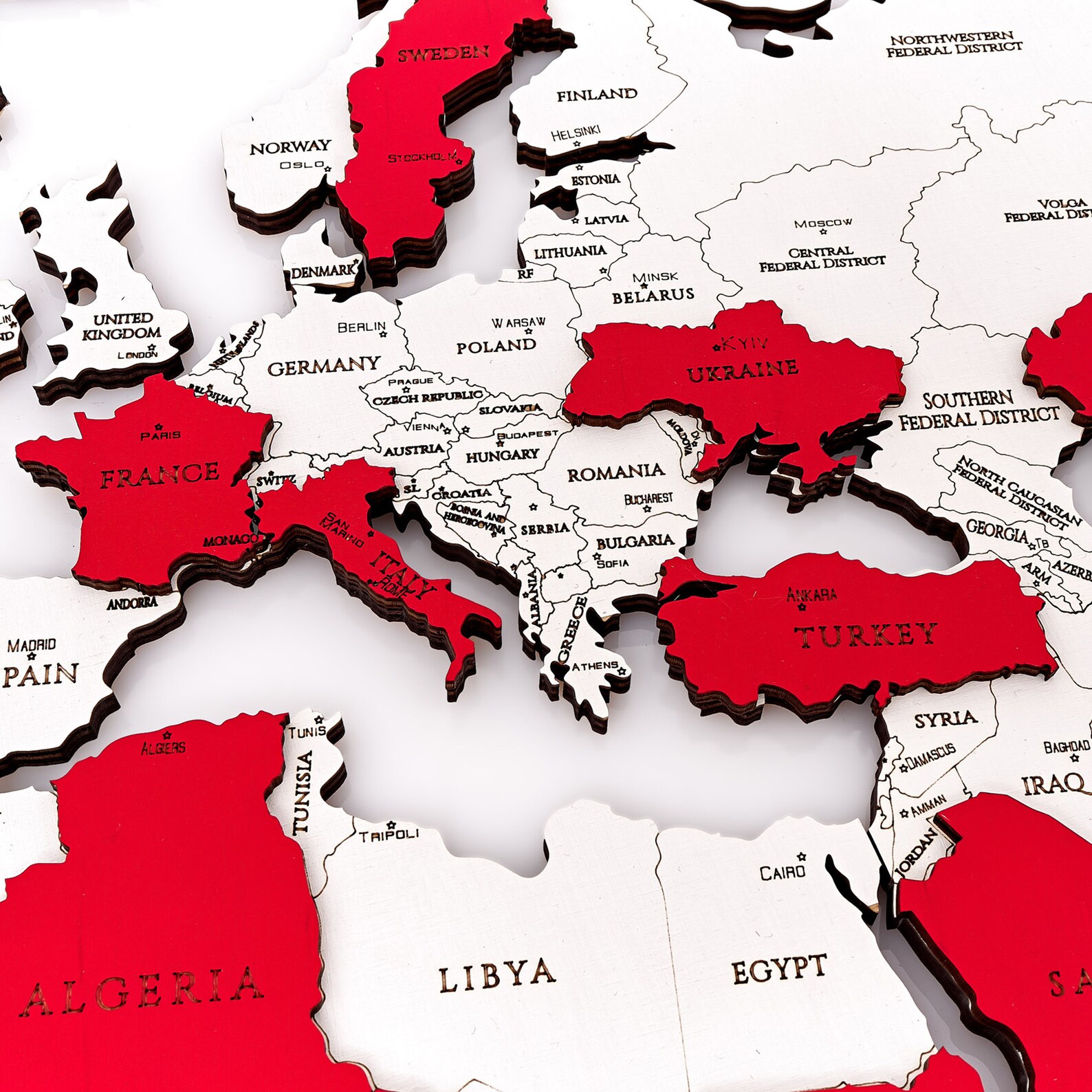 Travel Map Mark Places Visited Personalized Wall Decor Wall Art World ...