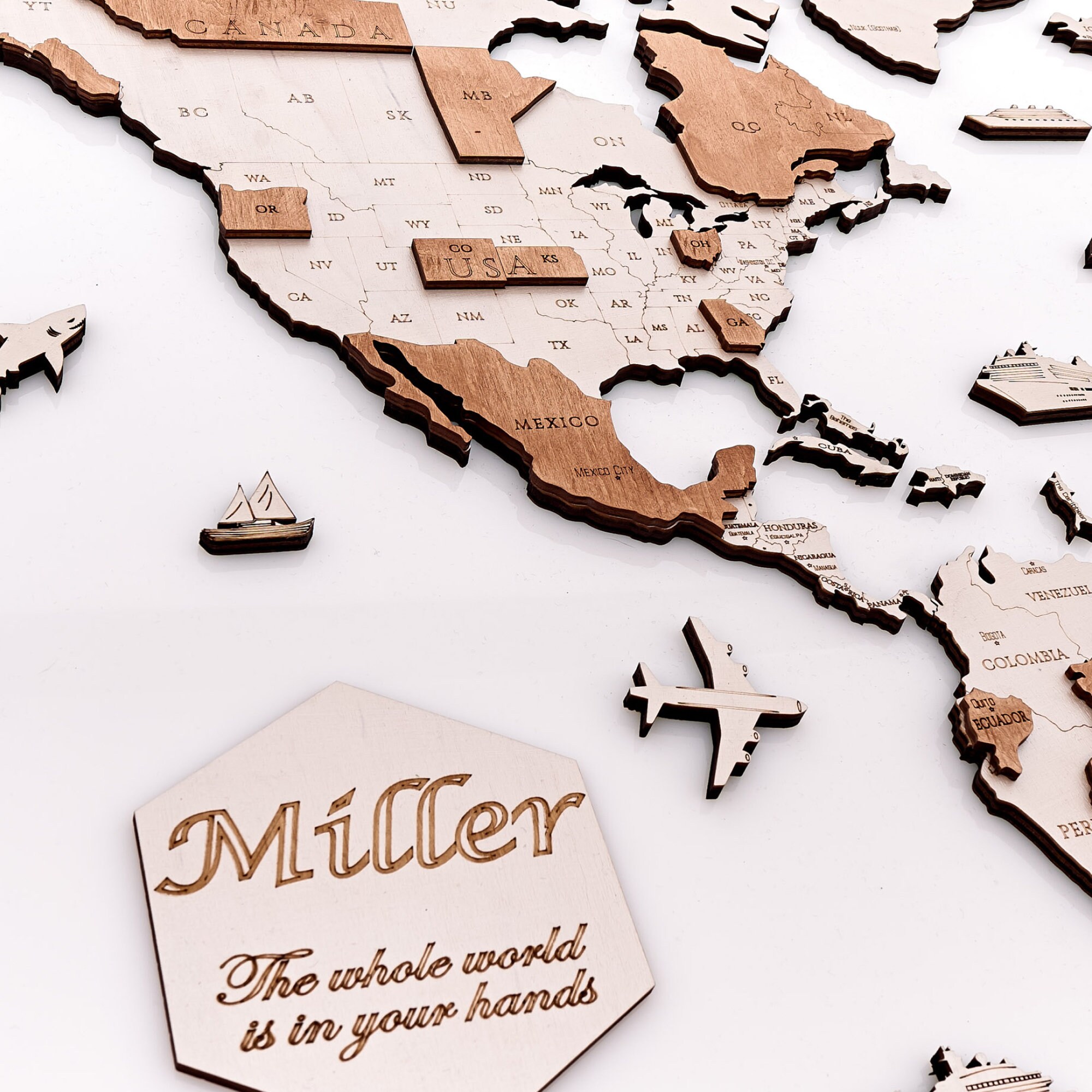 Wooden Travel Map, Wooden World Map, Wooden World Map Puzzle, Travel ...