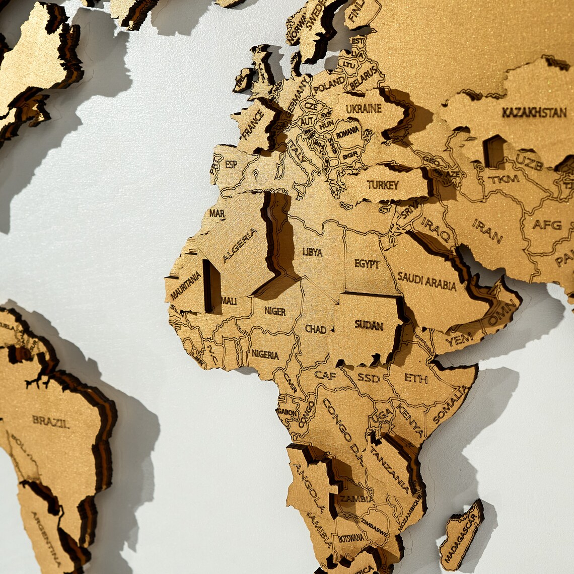 3d World Map,5d Illuminated World Map With Remote Control,personalized ...