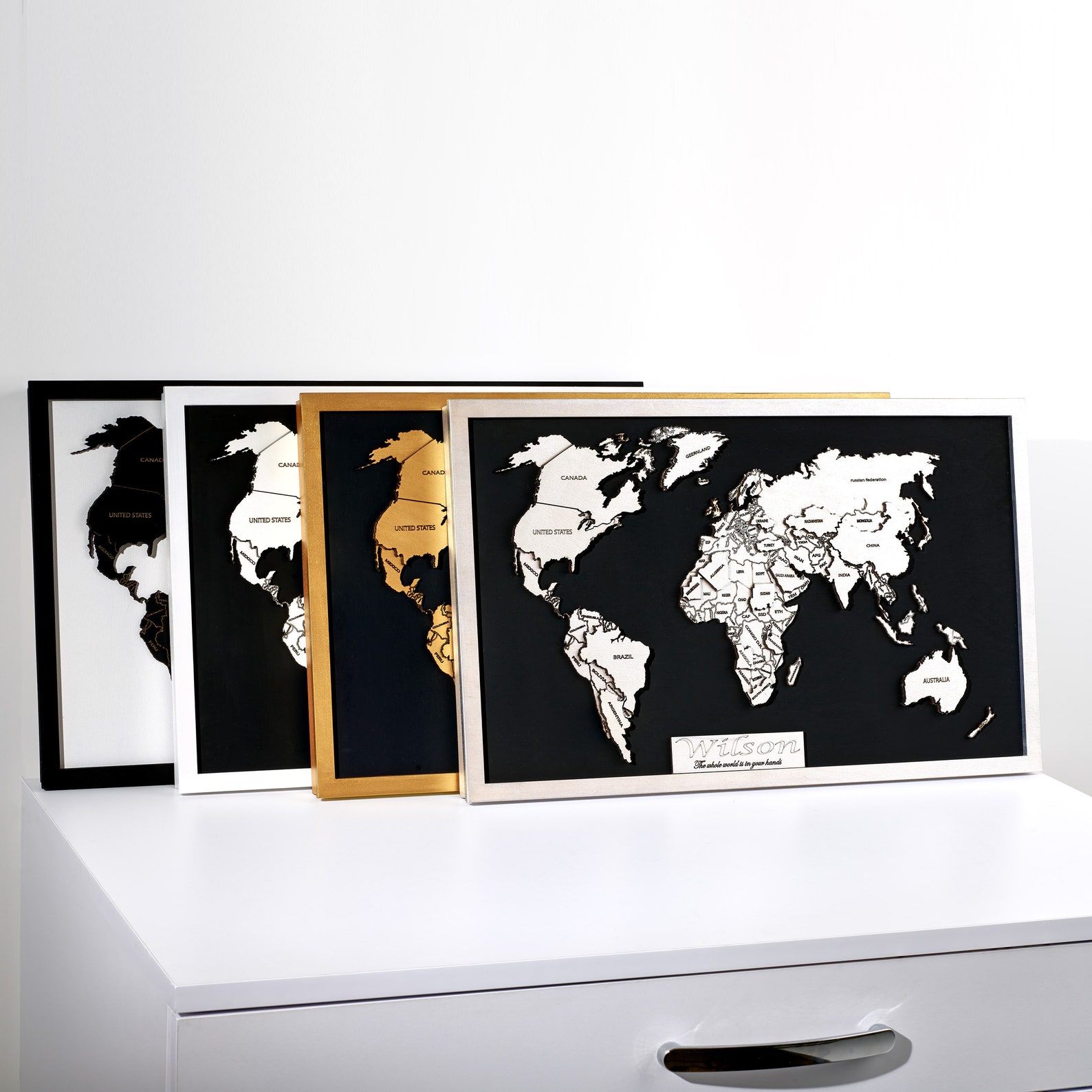 3d World Map,5d Illuminated World Map With Remote Control,personalized ...