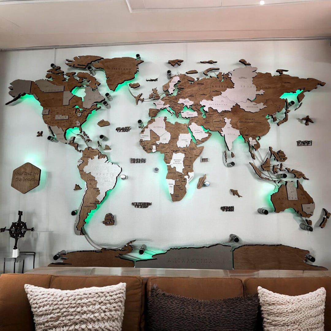 Personalized Push Pin Map, Custom Travel Planning Gift, Memory Keepsake ...