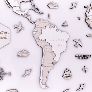 Wooden Travel Map, Wooden World Map, Wooden World Map Puzzle, Travel ...