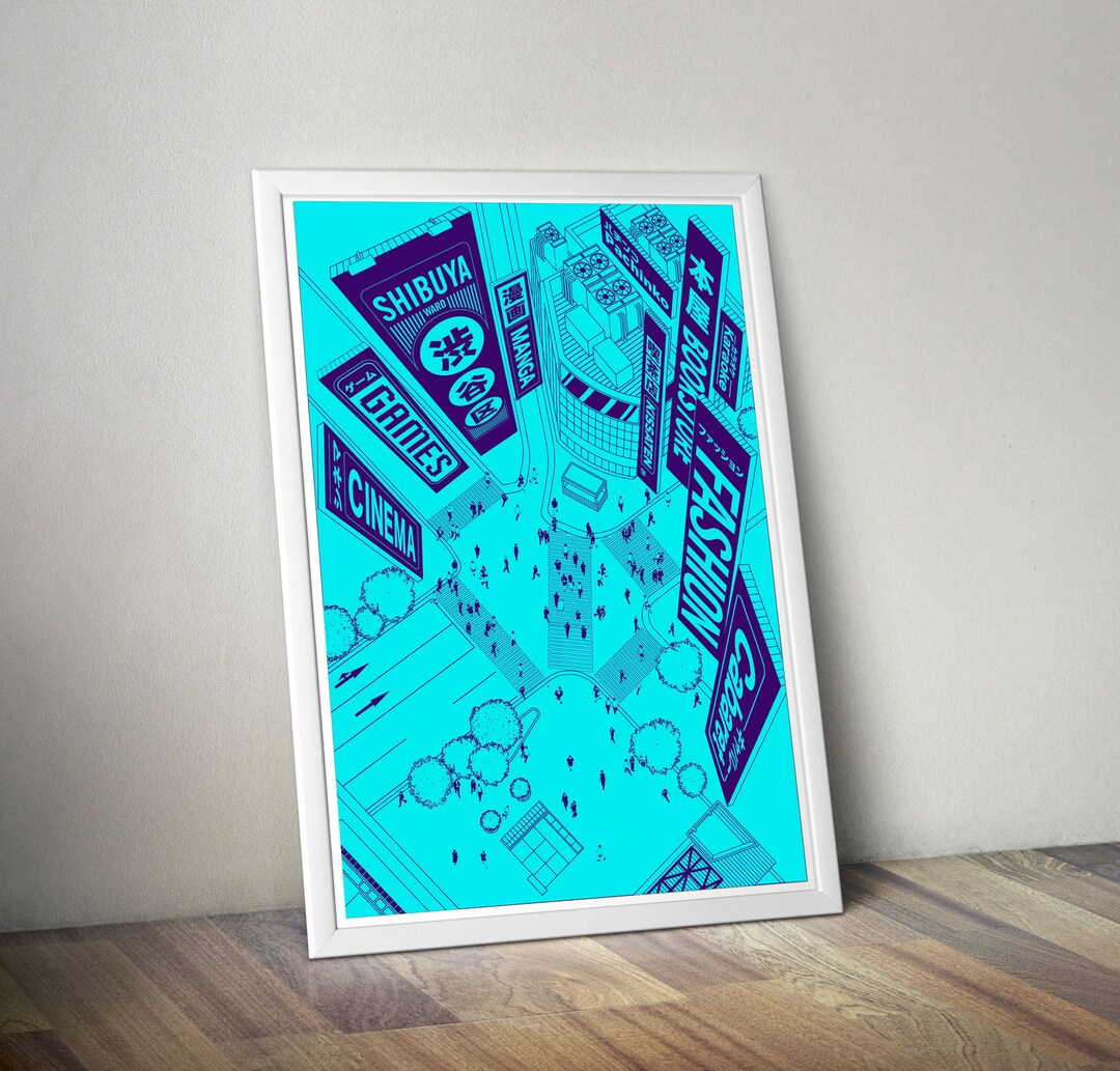 Illustration Japanese Wall Art, Tokyo Street Art, Digital Download ...