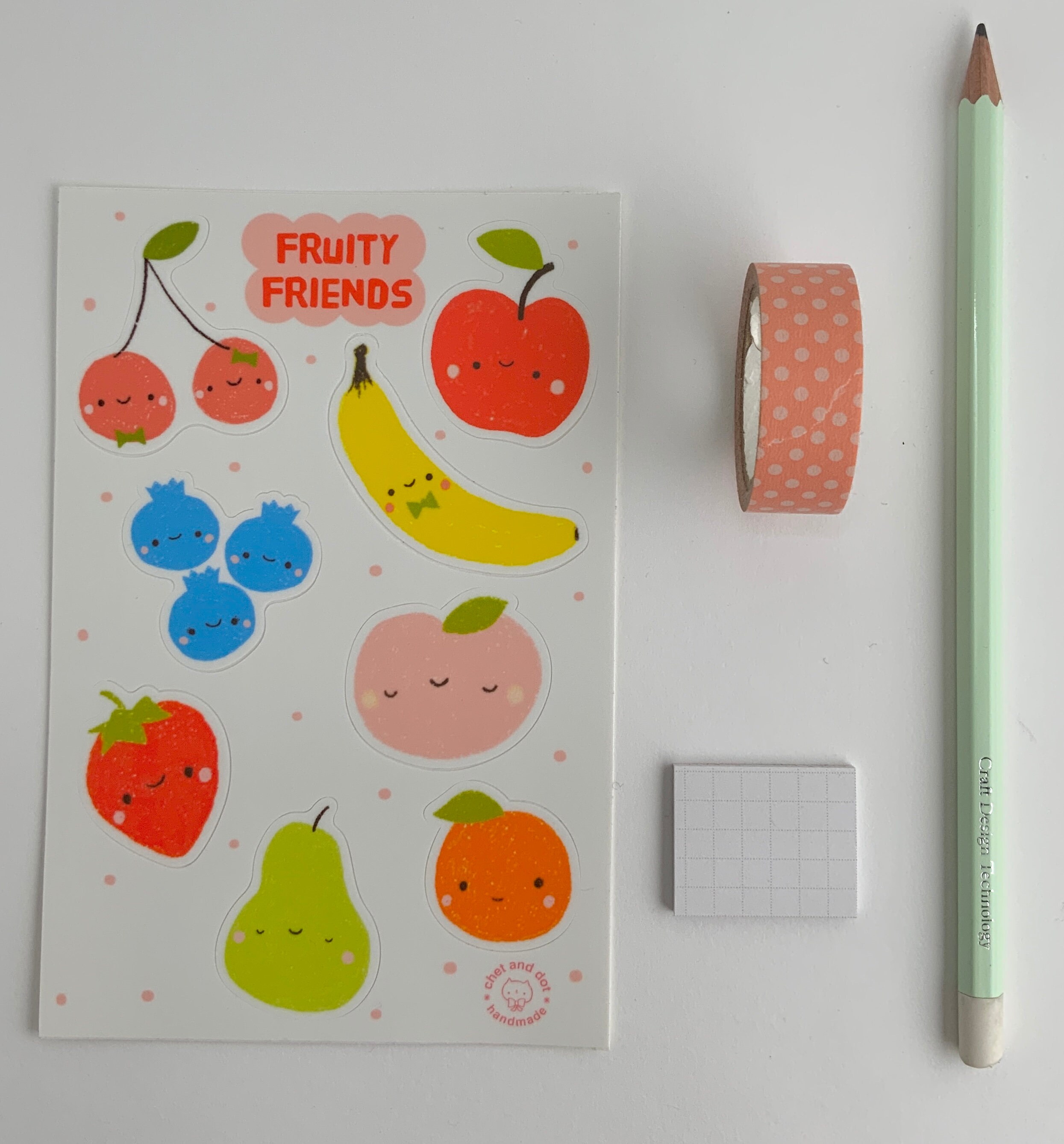 Fruity Friends Sticker Sheet - Etsy