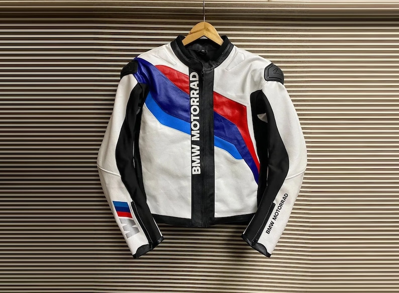 BMW Motorrad Motorcycle Racing Leather Jacket Genuine Cowhide Leather ...