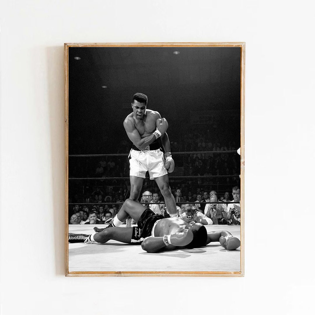 Muhammad Ali Vs Sonny Liston Poster Print Satin Photo Paper - Etsy