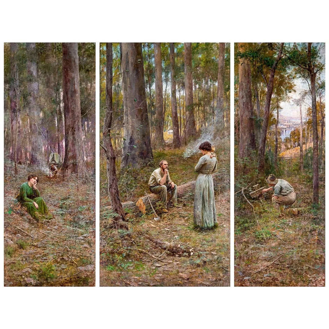 Frederick Mccubbin, the Pioneer Painting Poster Print Textured Photo ...