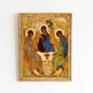 Andrei Rublev Holy Trinity Painting Poster Canvas Print - Etsy