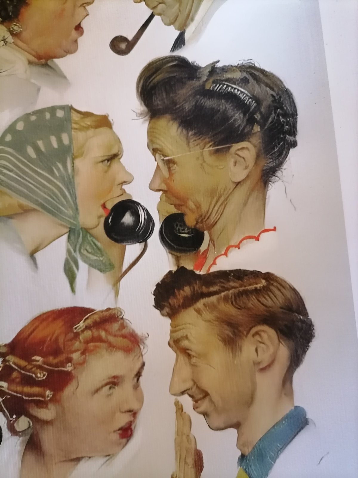 The Gossips by Norman Rockwell Painting Poster Canvas Print Textured Photo Paper - Etsy