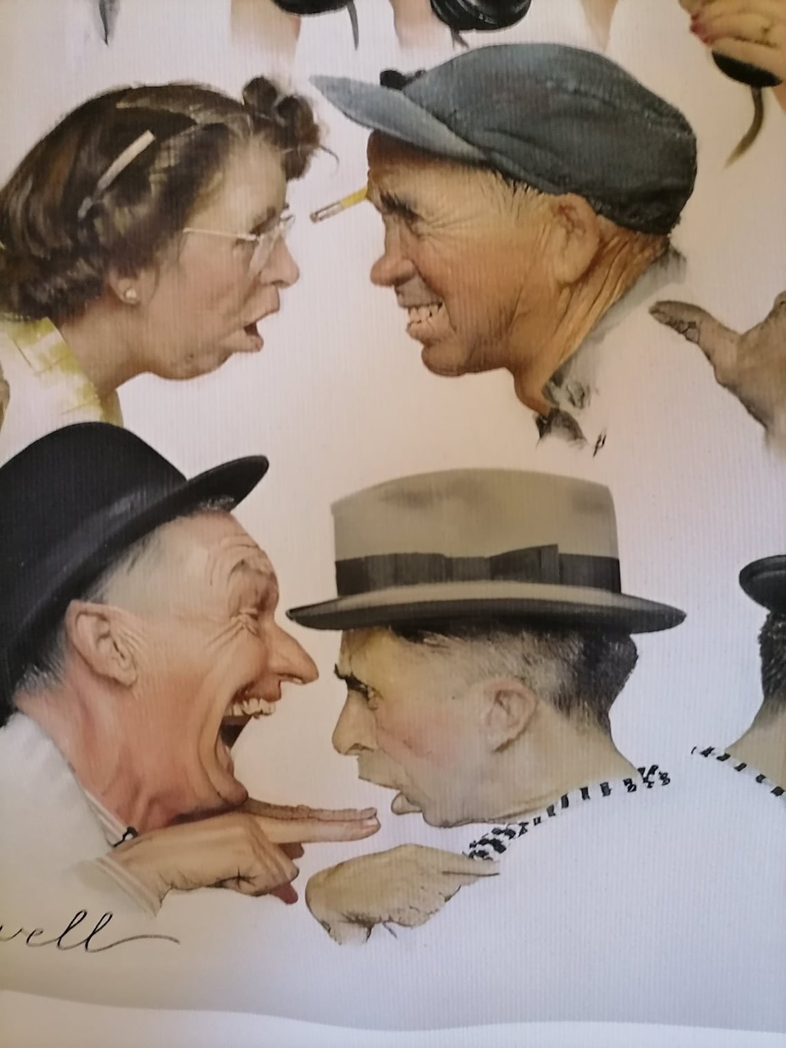 The Gossips by Norman Rockwell Painting Poster Canvas Print Textured Photo Paper - Etsy