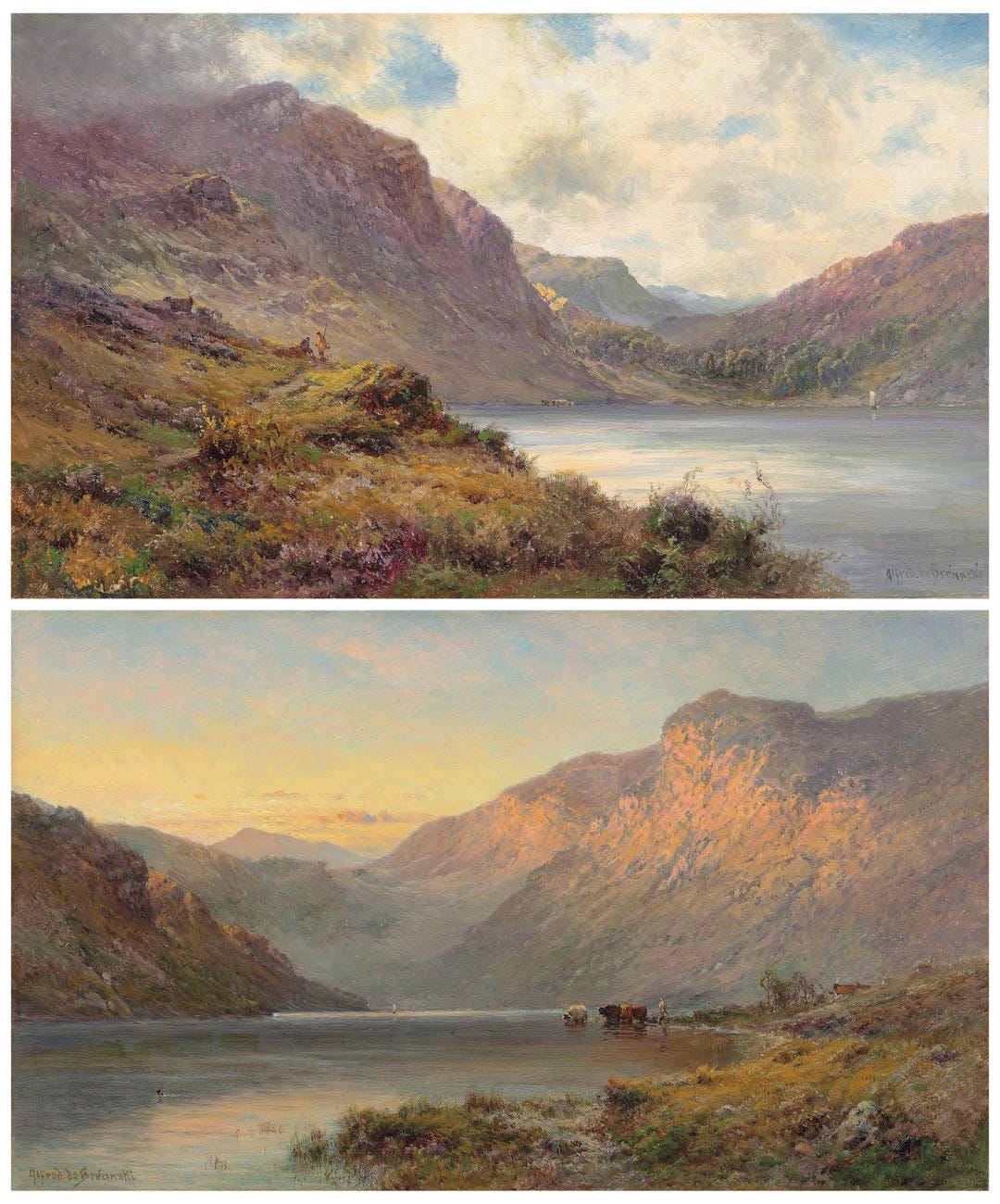 Alfred De Bréanski, R.B.A. (1852-1928) Over the Hills to Na-garr; and ...