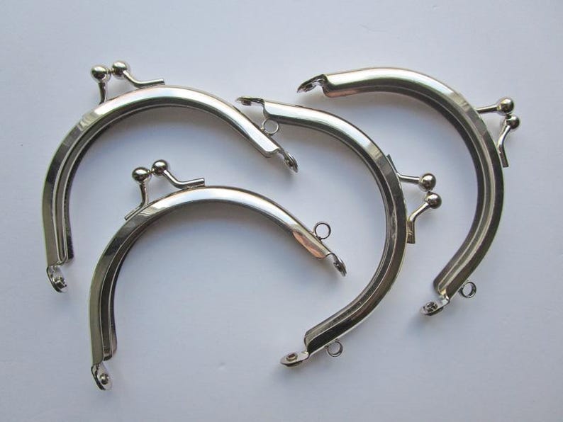 4 Silver Clutch Purse Frames With Kiss-lock Closures, 3.25" - Etsy