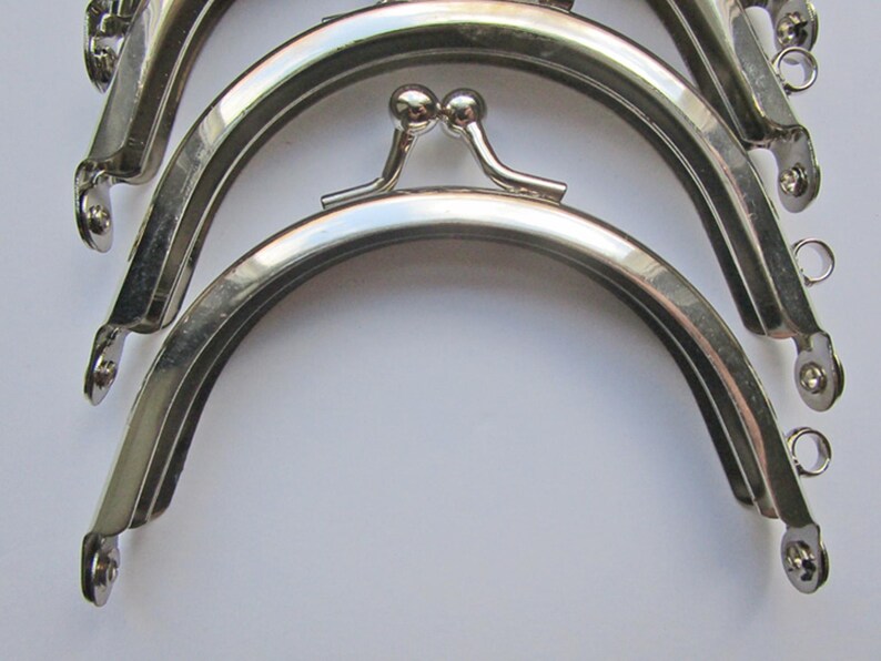 4 Silver Clutch Purse Frames With Kiss-lock Closures, 3.25" - Etsy