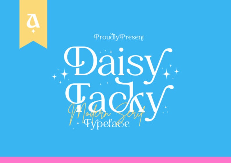 Daisy Tacky Font, Handwritten Font, Wedding Font, Modern Font, Display ...