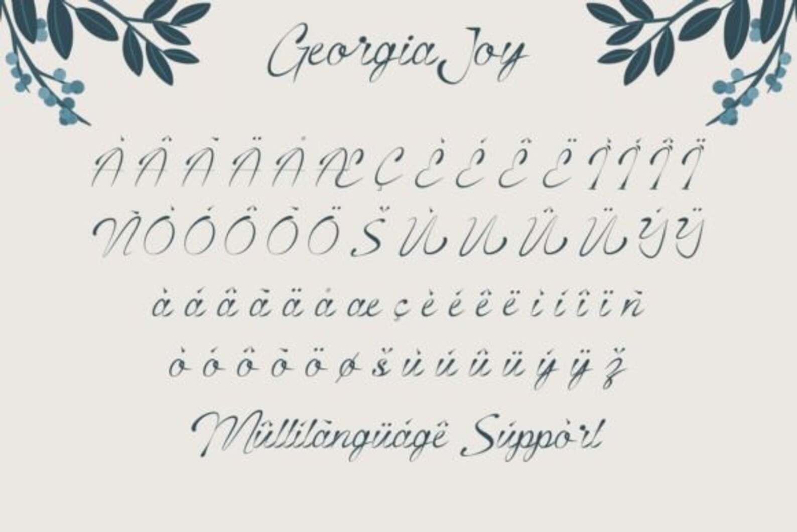 Georgia Joy Font, Handwritten Font, Thin Font, Calligraphy Font ...